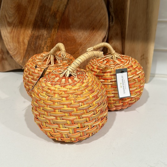 Threshold | Accents | Threshold Woven Rattan Pumpkins Set Of | Poshmark